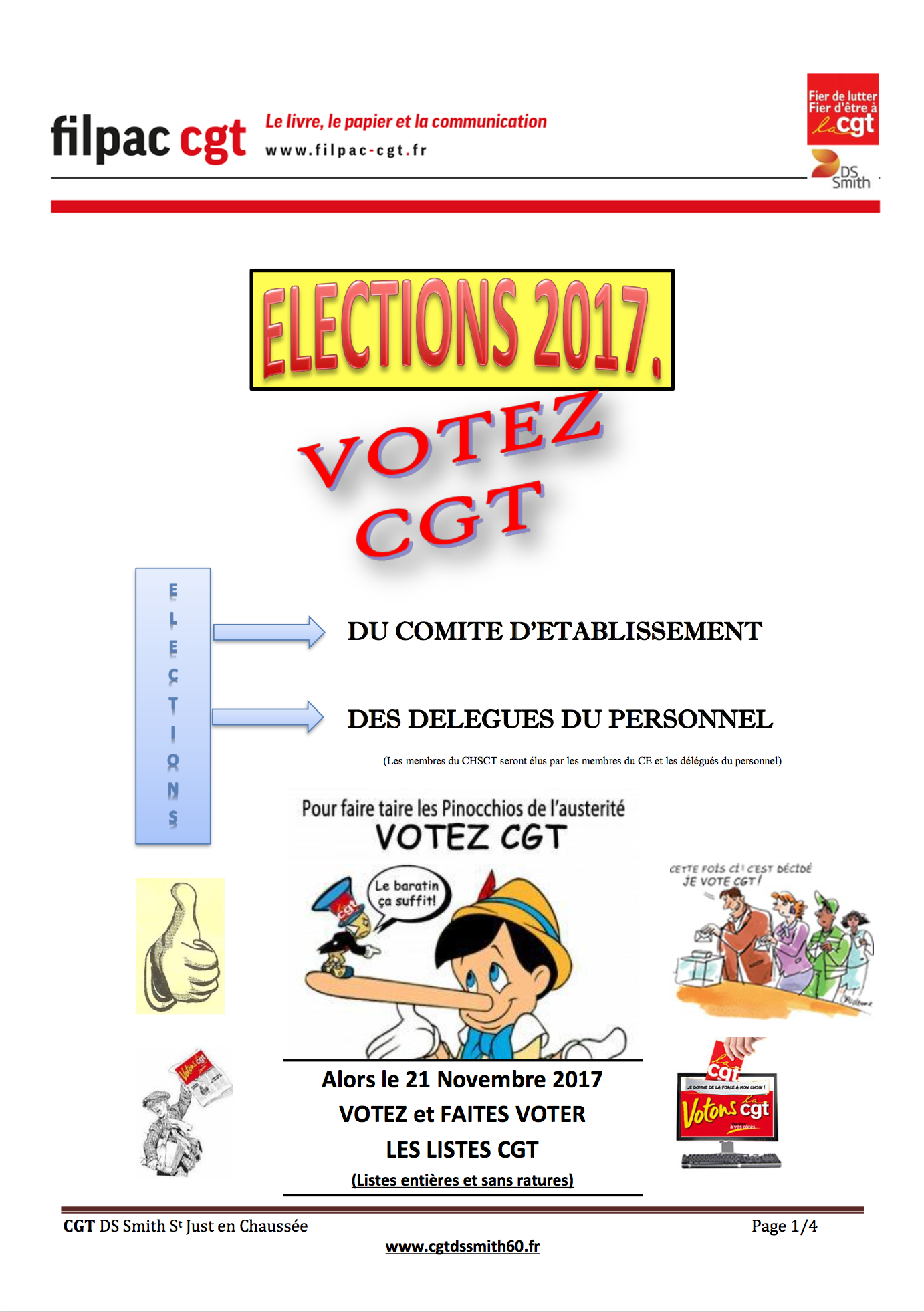 Elections 2017 : VOTEZ POUR LA CGT ! : Filpac
